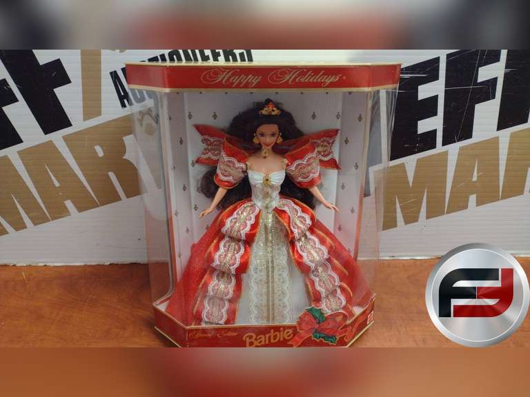 HAPPY HOLIDAYS BARBIE, SPECIAL EDITION, WRAPPED IN RED RIBBONS AND ...