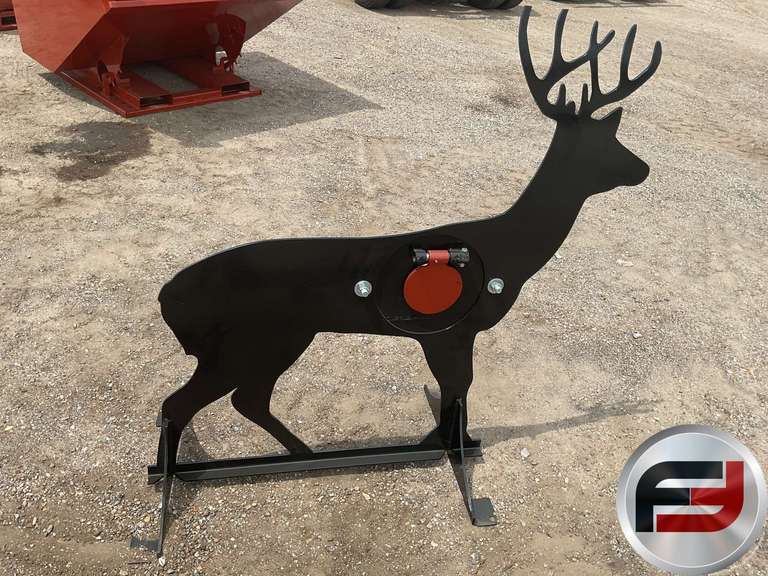 3/8 IN. AR500 STEEL DEER SHOOTING TARGET WITH HEART FLAPPER - Freije ...