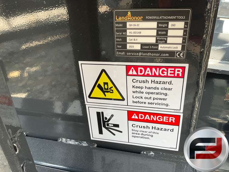 2023 LANDHONOR QH-16-2C QUICK HITCH SN: HL-00148 INCHES - Freije ...