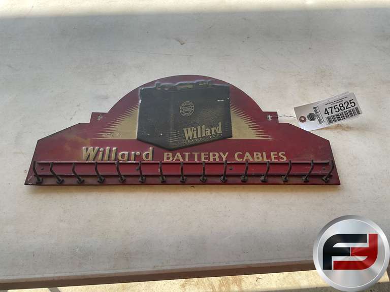 WILLARD BATTERY CABLES METAL RACK - Freije & Freije Auctioneers