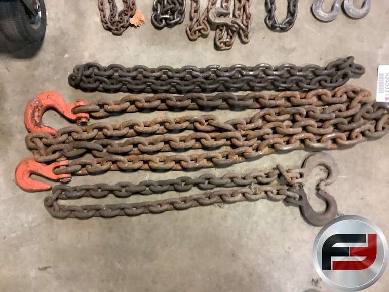 3 HD LOG CHAINS, 2 WITH HOOKS - Freije & Freije Auctioneers