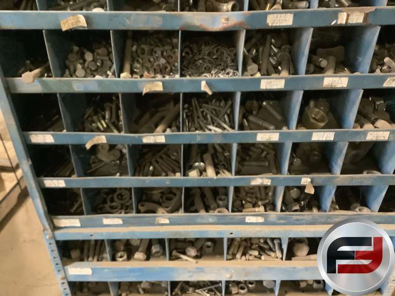 BOLT BIN WITH NUTS, BOLTS, WASHERS - Freije & Freije Auctioneers