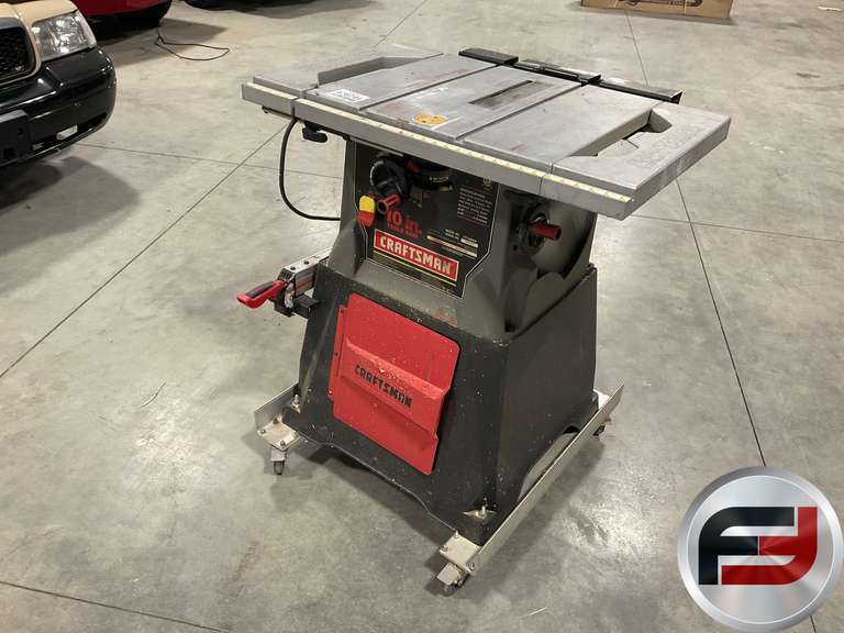 CONDITION UNKNOWN CRAFTSMAN 137.248850 TABLE SAW 10” TABLESAW - Freije ...