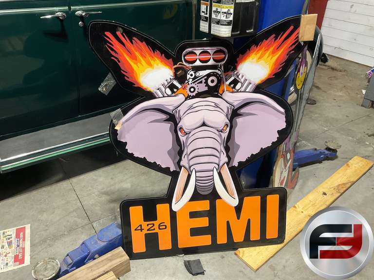 PLYMOUTH ROAD RUNNER 32” X 46”, 426 HEMI ELEPHANT 36” - Freije & Freije ...