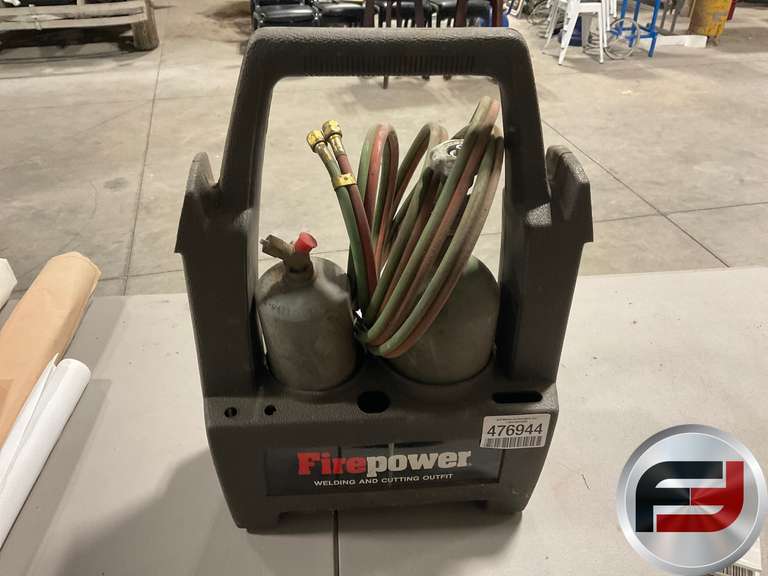 FIREPOWER CUTTING TORCH CARRIER, TANKS, HOSE, NO GAUGES OR HEAD ...