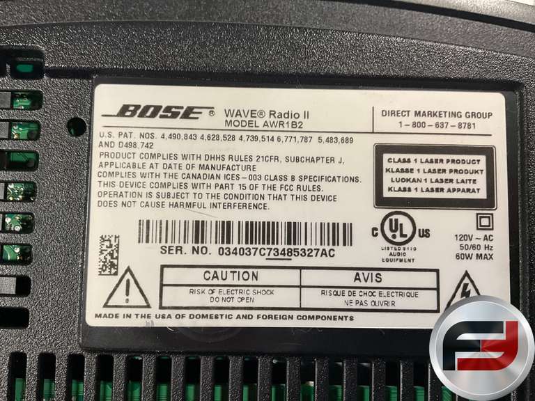BOSE WAVE RADIO II MODEL AWR182, BOSE SOUND BAR SOLO - Freije & Freije ...