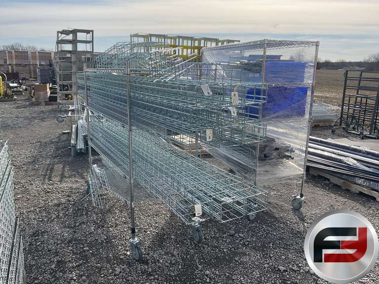 ROLLING WIRE RACK WITH CABLE TRAYS - Freije & Freije Auctioneers