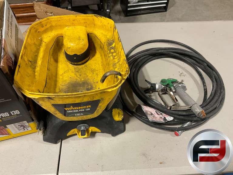 WAGNER CONTROL PRO 130 POWER TANK AIRLESS PAINT GUN, ***CONDITION ...