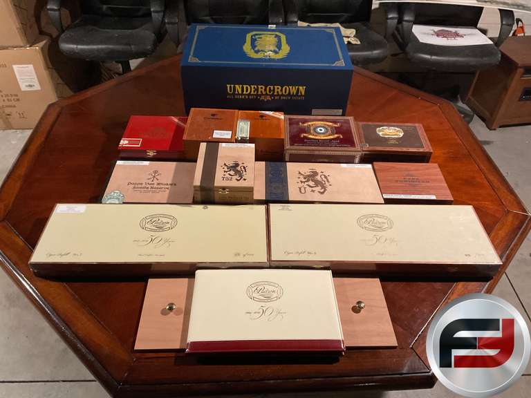 CIGAR BOX COLLECTION, QTY OF 12 - Freije & Freije Auctioneers