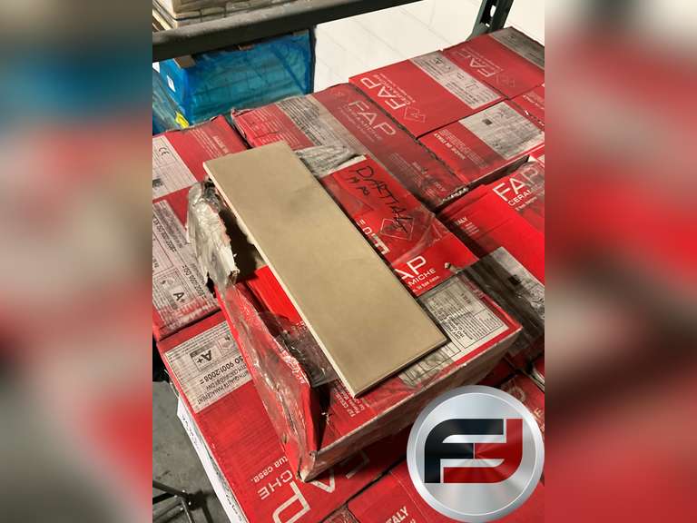 PALLET OF MANHATTAN, SAND IN COLOR, 4”X12”, 25 BOXES - Freije & Freije ...