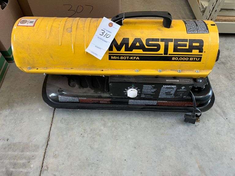 Master 80,000btu heater - Kessler Auction & Realty Co., INC.