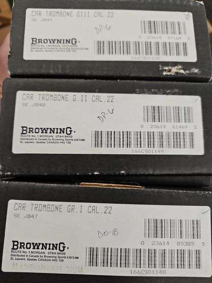 Ultra Rare Set of Browning Trombone(Grade I, II, III) 22 Rifles ...