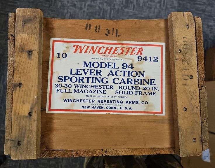 Original Winchester Model 94 Shipping Crate - Kramer Auction LLC