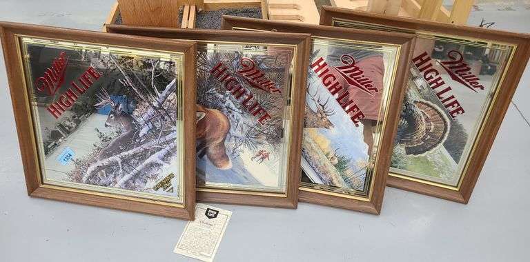 Set of Miller High Life Wildlife Beer Mirrors - Kramer Auction LLC