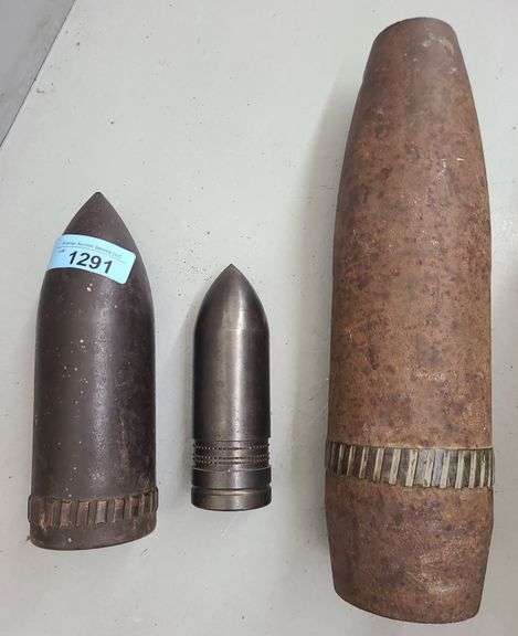3 large Cannon Projectiles - Kramer Auction LLC