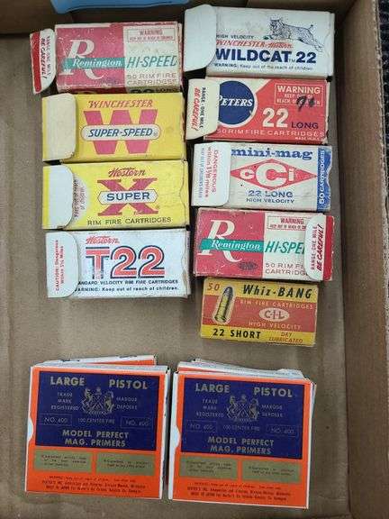 partial 22LR & Primer Lot - Kramer Auction LLC