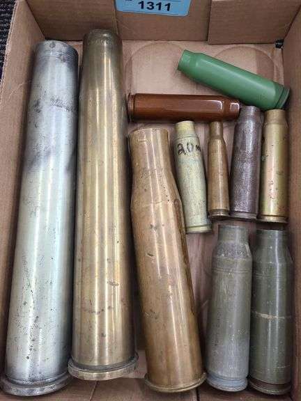 lot of large Military Shell Casings - Kramer Auction LLC
