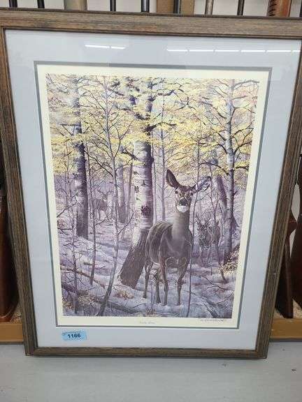 Charles Denault Early Snow Whitetail Prints - Kramer Auction LLC