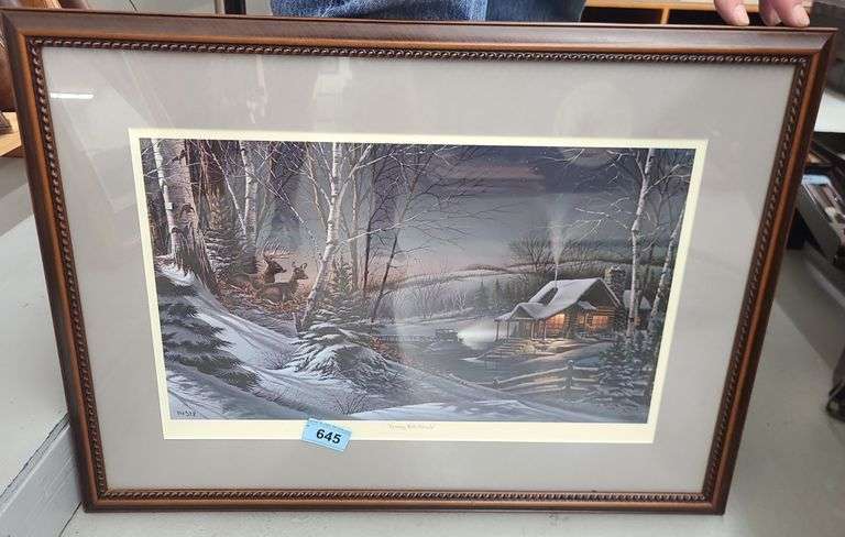 Terry Redlin "Evening with Friends" framed print - Kramer Auction LLC