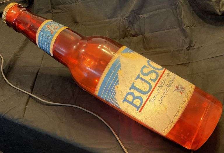 Busch lighted bottle display - Legacy Auction Company