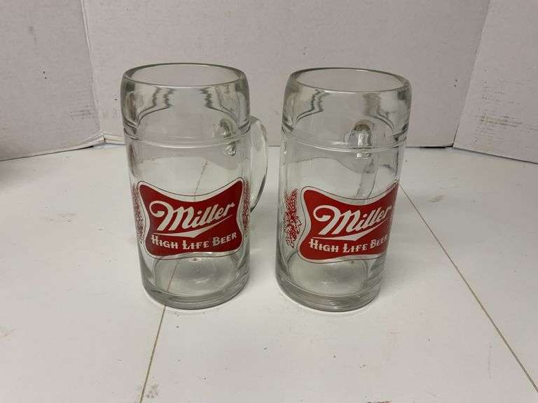 Miller High Life mugs 8 in. tall - Legacy Auction Company