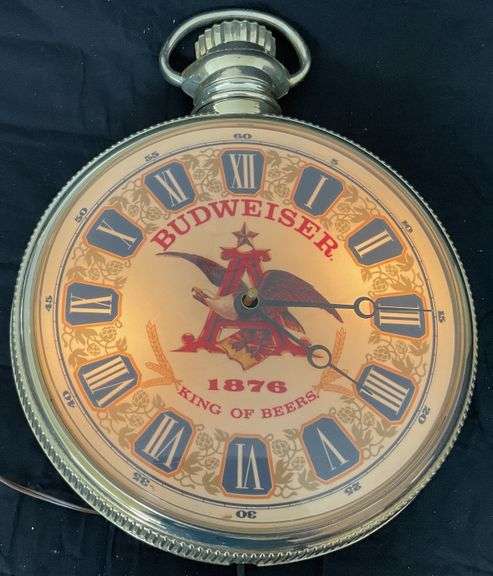 Budweiser Lighted beer clock - Legacy Auction Company