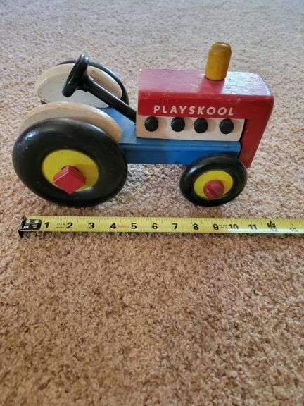Playskool 1950's Wooden Toy Tractor - Legacy Auction Company