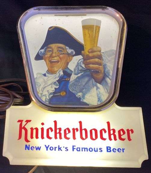 Knickerbocker New York’s famous beer, lighted sign - Legacy Auction Company