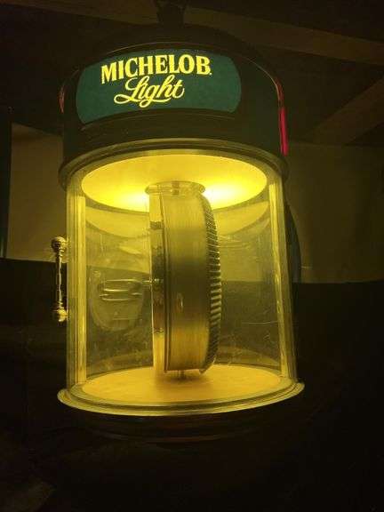 Michelob light rotating clock and light - Legacy Auction Company