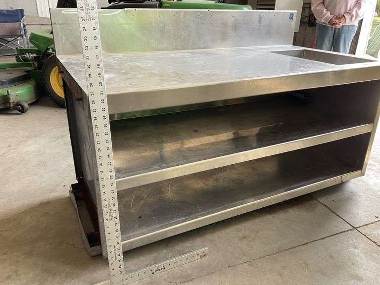 stainless steel meat cutting table - Legacy Auction Company