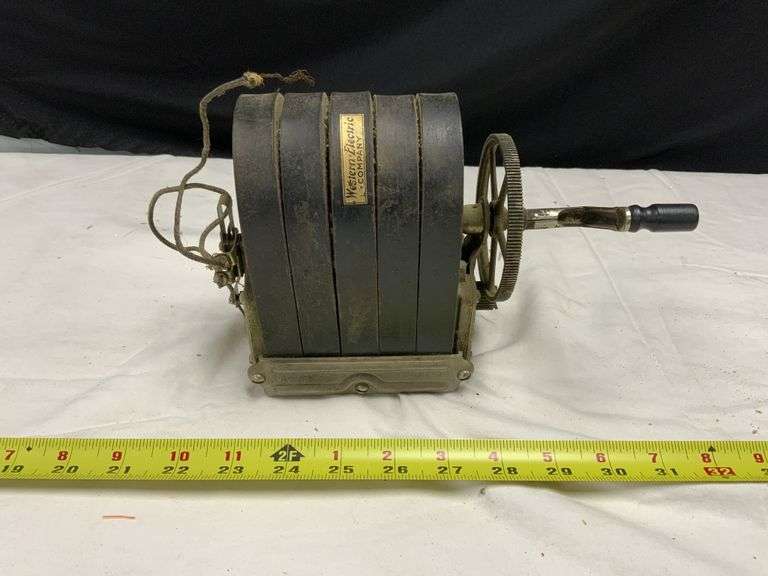 Antique Western Electric hand generator? 1894 - Legacy Auction Company