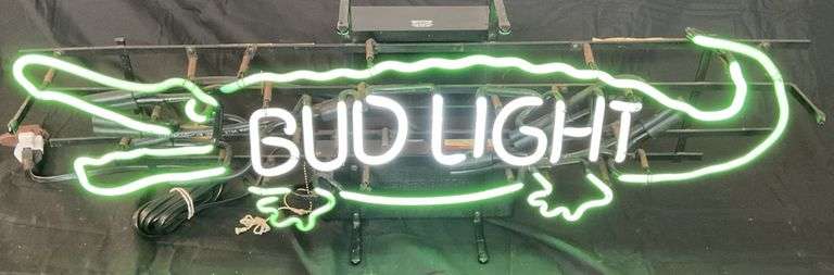 1994 Bud light Alligator neon sign - Legacy Auction Company