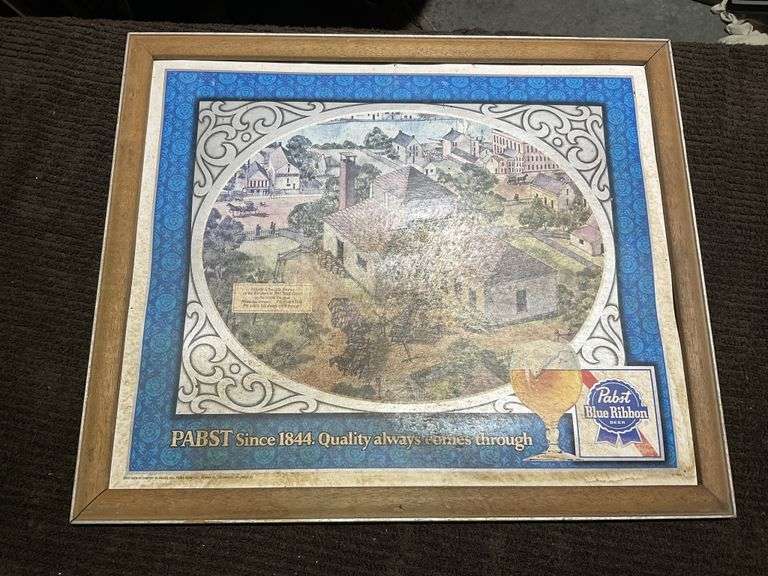 Pabst Blue Ribbon cardboard sign. 24 x 20 - Legacy Auction Company