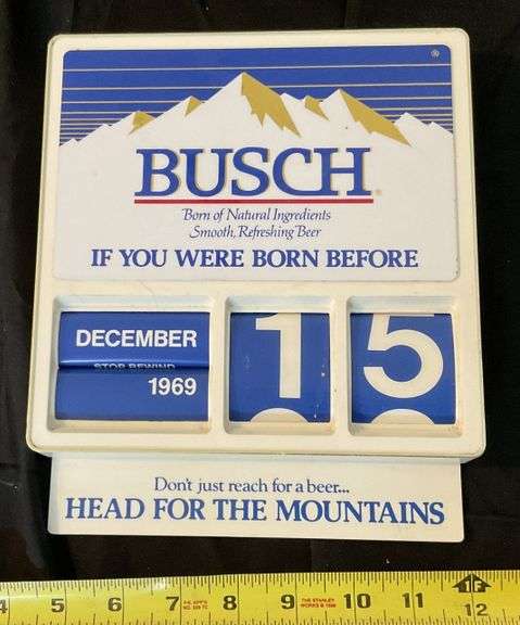 Busch Wall plaque/calendar 8”x 9“ x 1“ - Legacy Auction Company