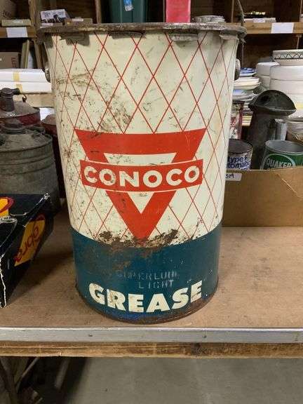 Conoco can grease can - Legacy Auction Company