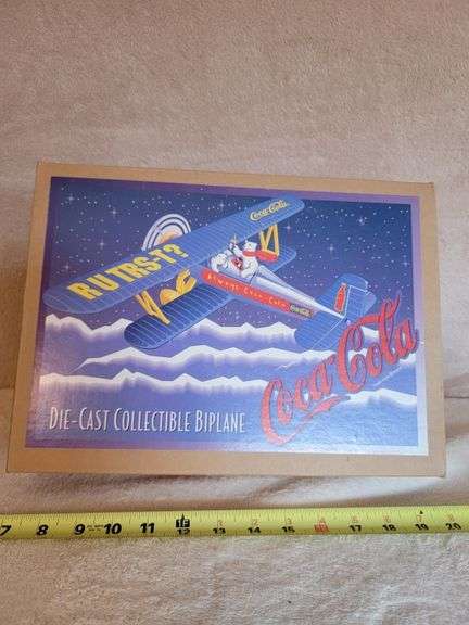 Coca-Cola Die-Cast Collectible BiPlane, Coca-Cola - Legacy Auction Company