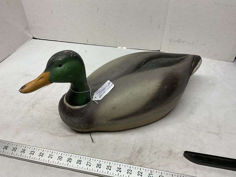 Otter Decoys mallard duck made in medIapolis Iowa - Legacy Auction Company