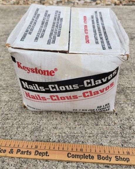 50 lb Box Of 7d 2 1/4" Box Nails (Full) - Legacy Auction Company