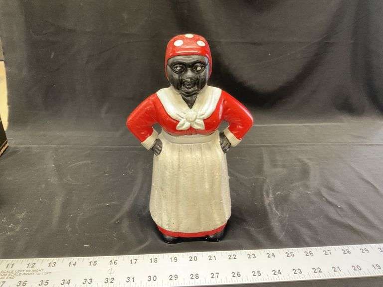 Cast iron aunt Jemima bank - Legacy Auction Company