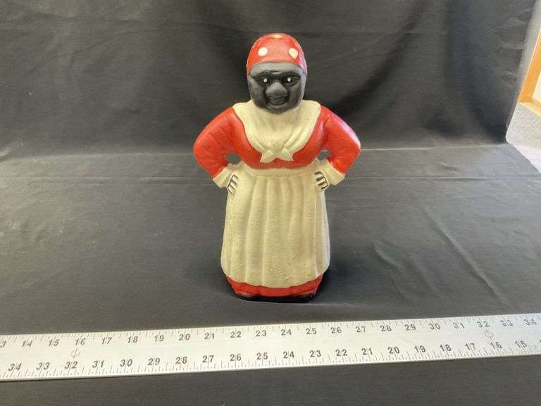 Cast iron aunt Jemima bank - Legacy Auction Company