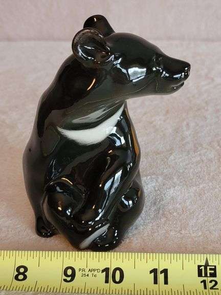 Vintage Russian Lomonosov Porcelain Black Bear - Legacy Auction Company