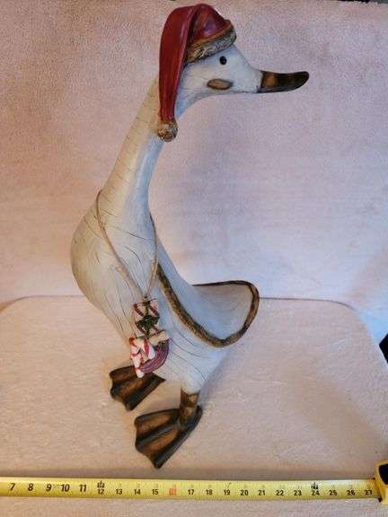 Large Holiday Goose "Resin?" (Height 22 1/2") - Legacy Auction Company
