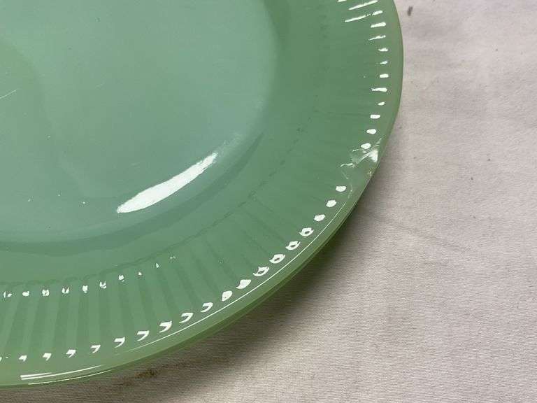 Jadeite plates, bowl- one plate chipped - Legacy Auction Company