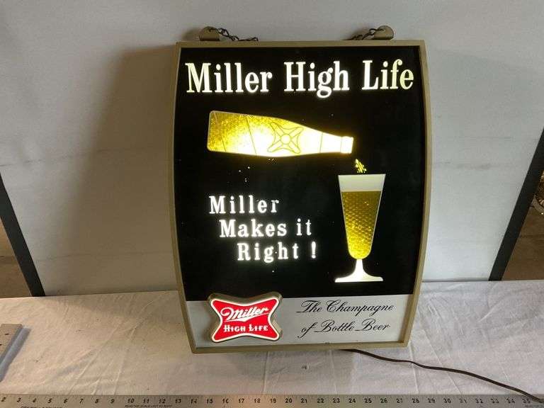 Miller highlife motion sign. Works - Legacy Auction Company