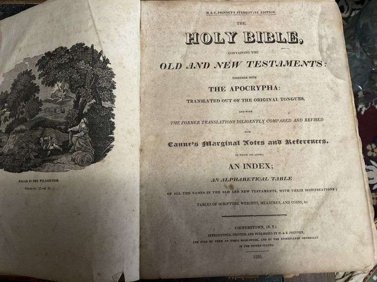 Antique Ireland book and 1835 antique Bible - Legacy Auction Company
