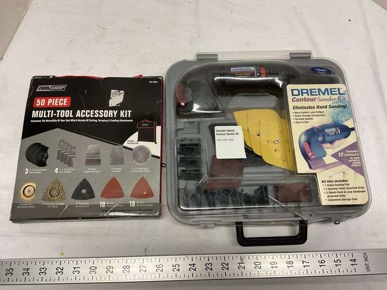 Dremel contour sander kit and tool shop 50 piece - Legacy Auction Company