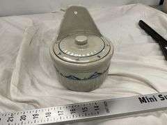 Western Stoneware Colonial hanging salt box - Legacy Auction Company