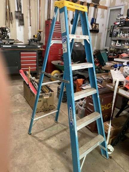 Werner 6 foot fiberglass step ladder - Legacy Auction Company