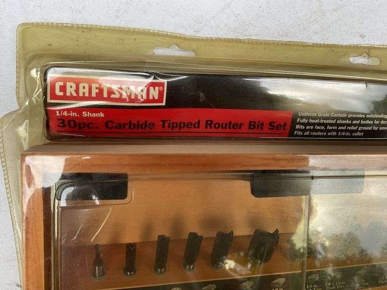 Craftsman 30 piece router bit set - Legacy Auction Company