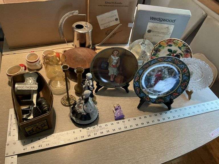 Food chopper, music box assorted plates etc. - Legacy Auction Company